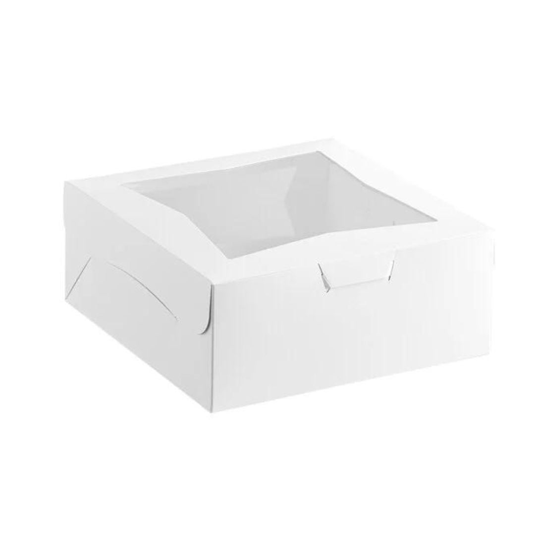 14x10x4 Inch Quarter Sheet White Window Box – Sugarcrate Baking Supplies